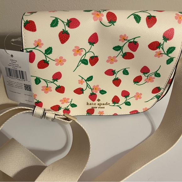 kate spade | Bags | Kate Spade White Crossbody Bag With Strawberry ...